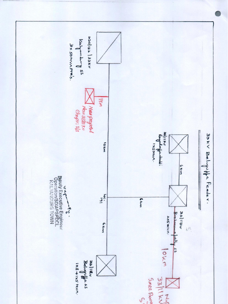 New Sub Station Proposals 33KV Single Line Diagrams in Klayandurg Divsion - 0001 (1) - 10 | PDF