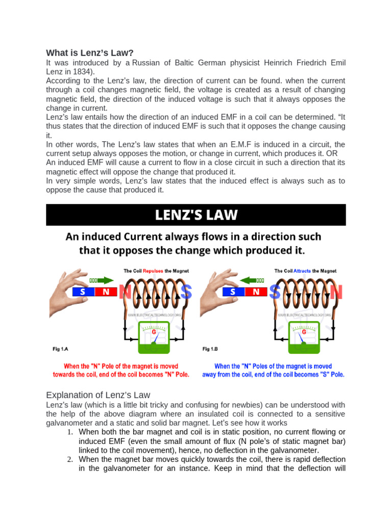 12. Lenzs Law | PDF | Inductor | Physical Quantities