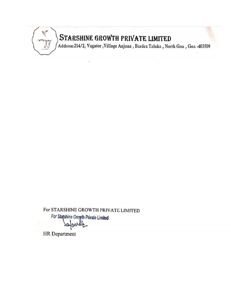 Experience Latter Aadarsh Kumar | PDF