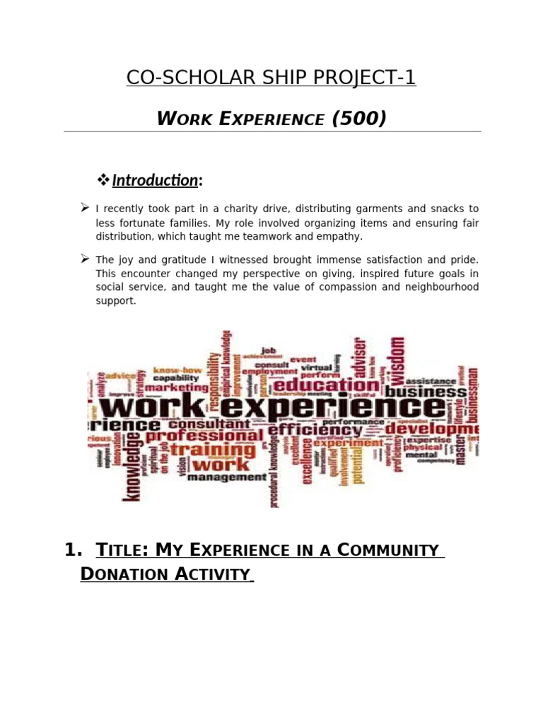 Work Experience With Images | PDF | Empathy | Happiness