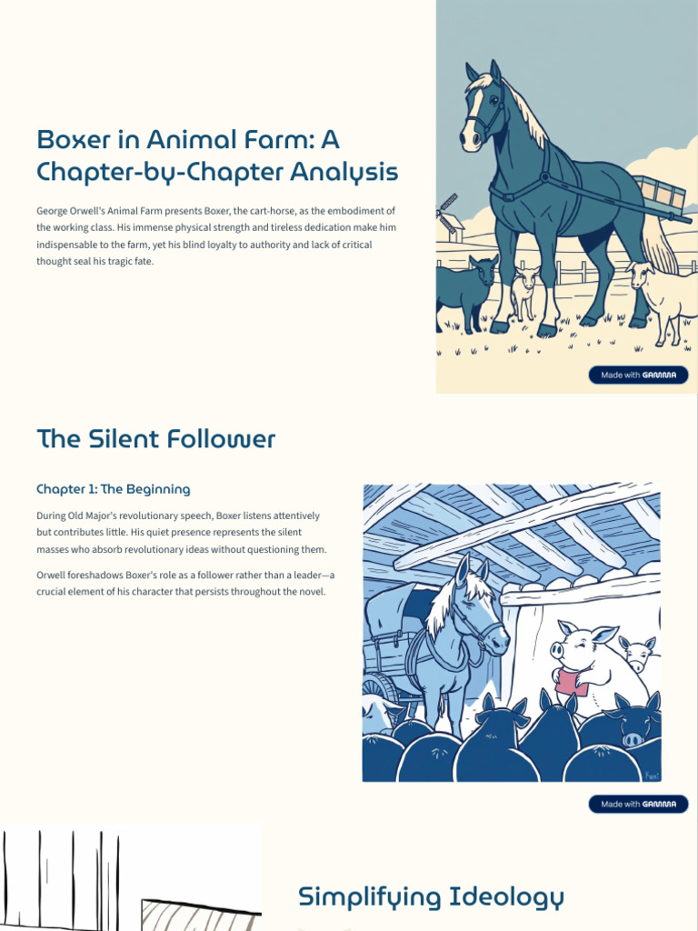 Boxer's Tragic Loyalty in Animal Farm | PDF