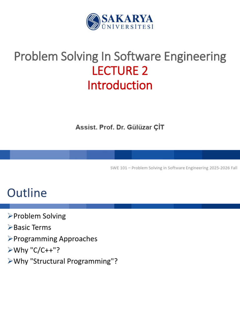 Problem Solving in Software Engineering Lecture2 | PDF | Object Oriented Programming | Computer ...