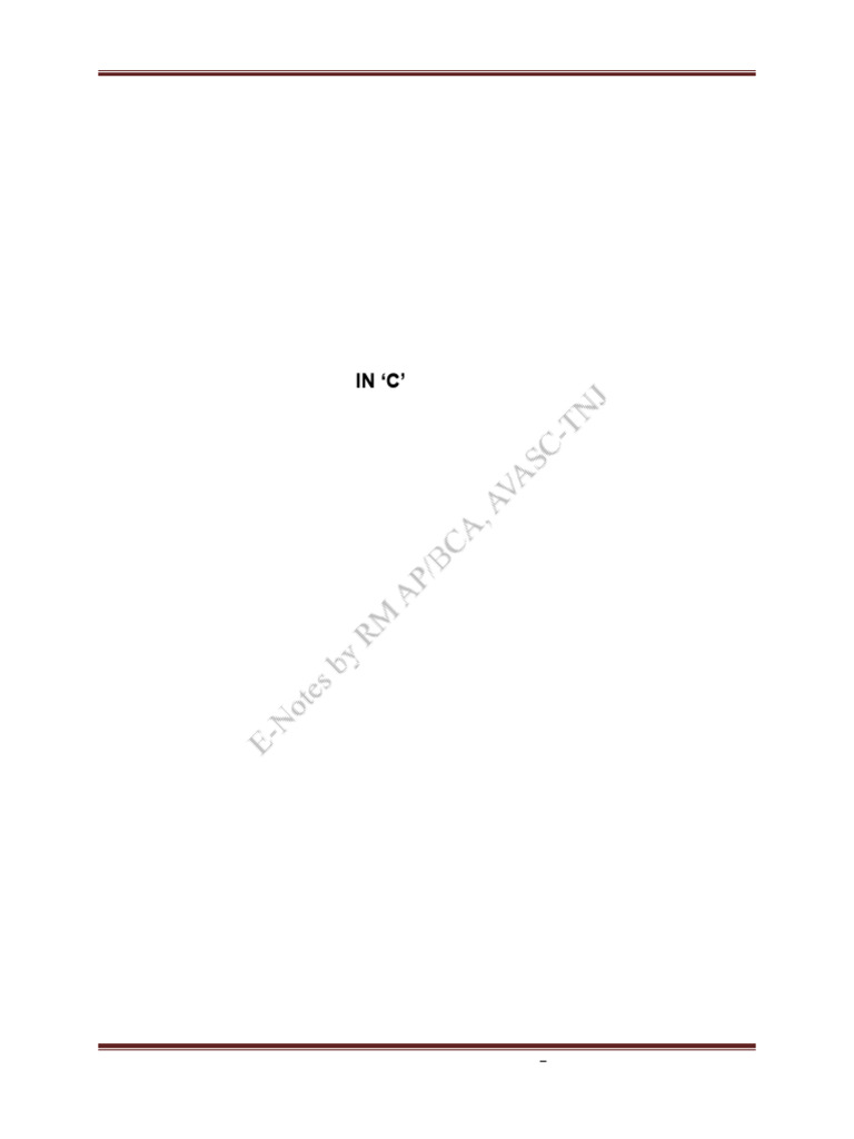 C Programming and Data Structures Guide | PDF | Pointer (Computer ...