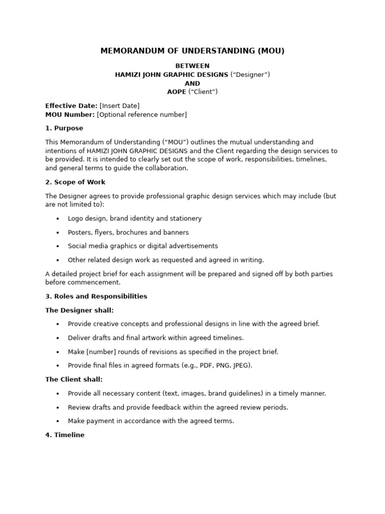 Memorandum of Understanding | PDF | Mediation