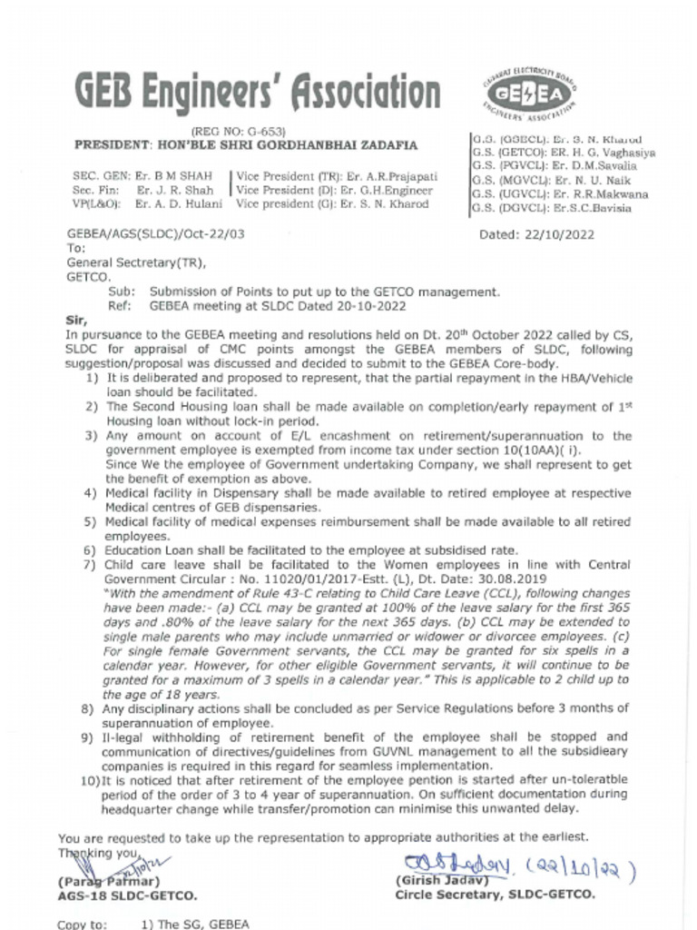 3_Intimation Letter to GS-VP | PDF