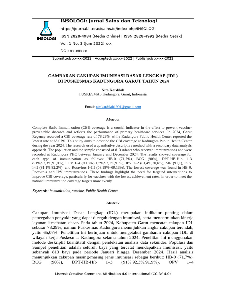 Cakupan Imunisasi Dasar di Kadungora 2024 | PDF