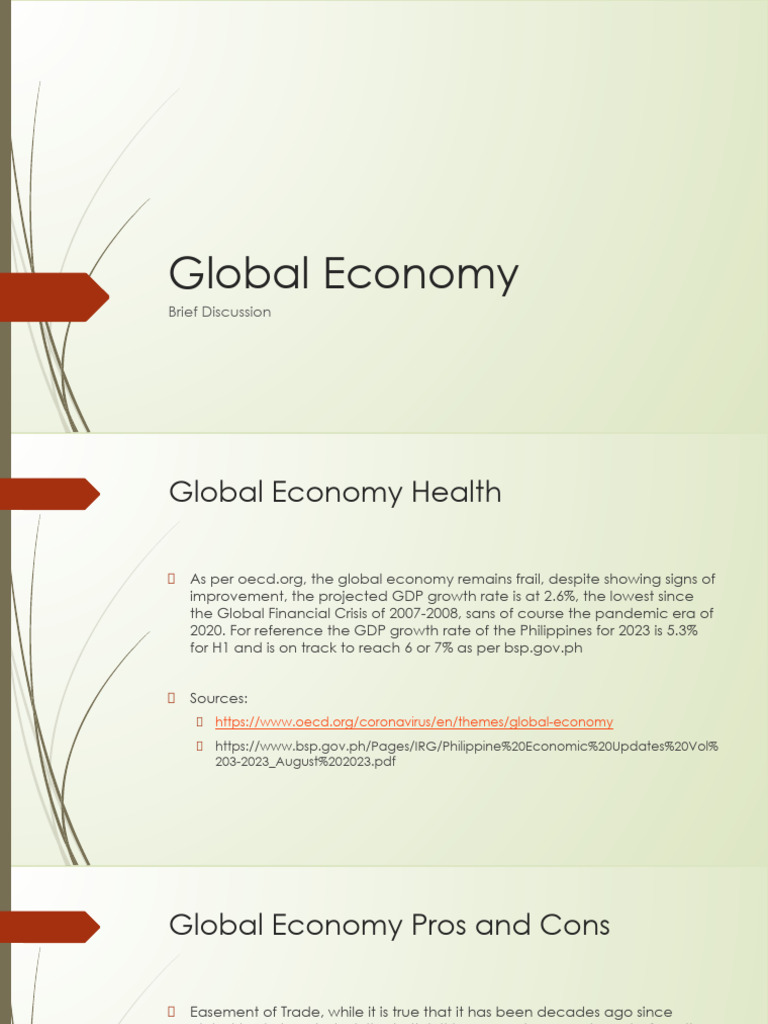 Global Economy 2023-09-19 | PDF | Economic Globalization | Economies
