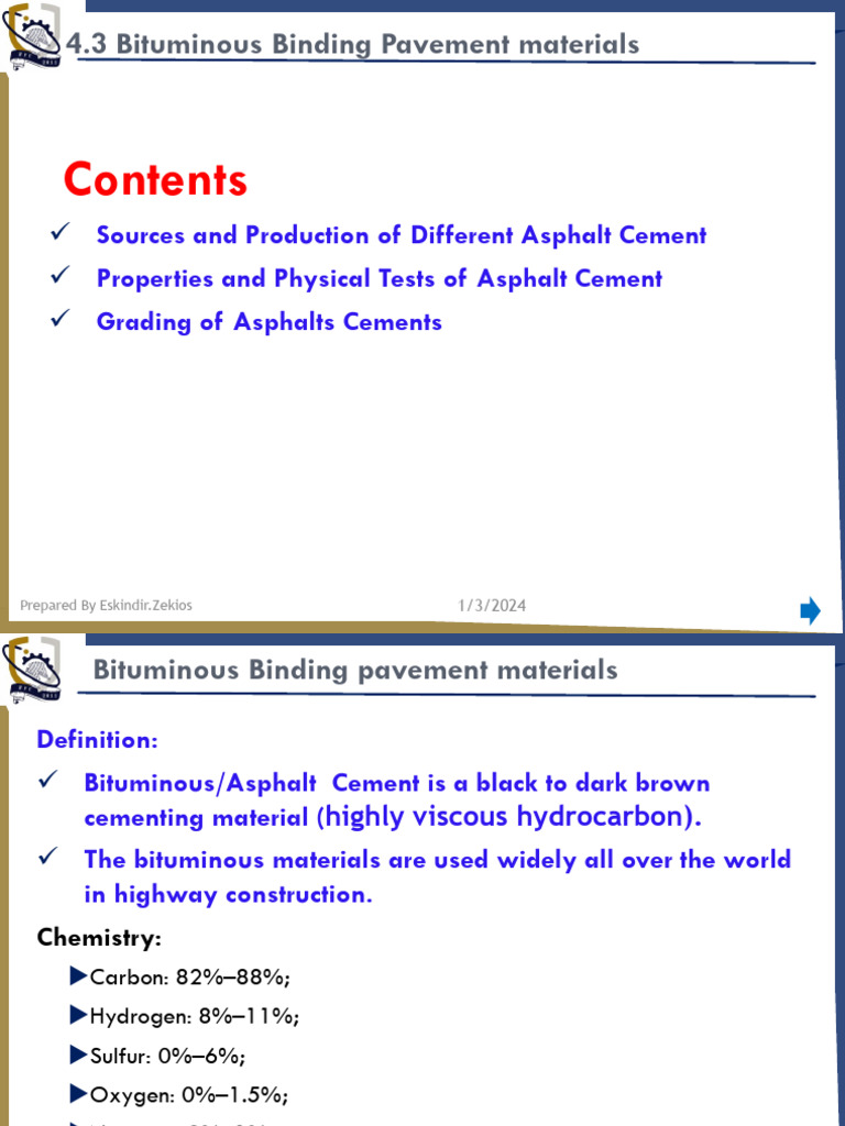 Bituminous Asphalt Materials Overview | PDF | Petroleum | Viscosity
