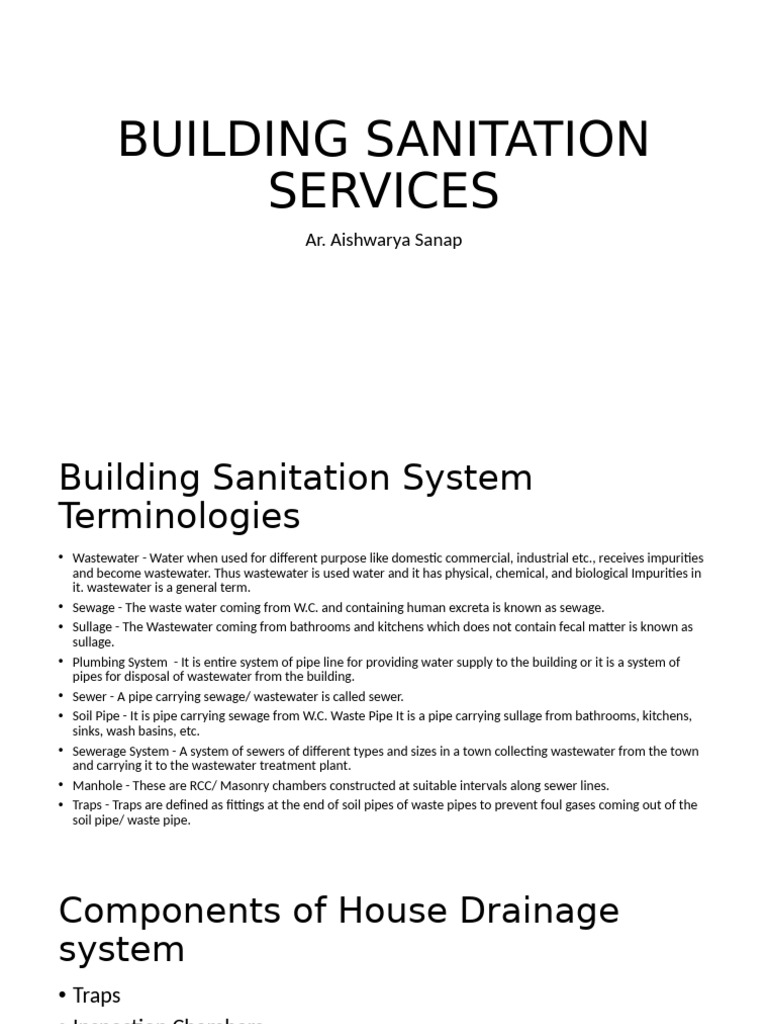 Building Sanitation Systems Explained | PDF | Sanitary Sewer | Sewage ...