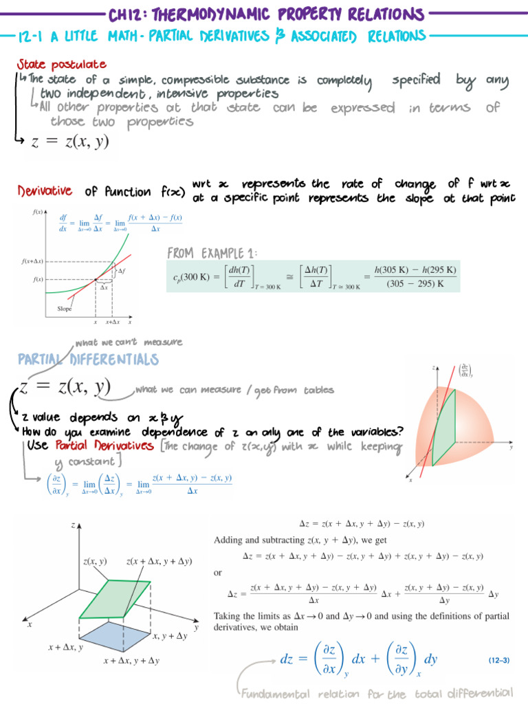 ES - Ch12 - Thermodynamic Property Relations | PDF | Entropy ...