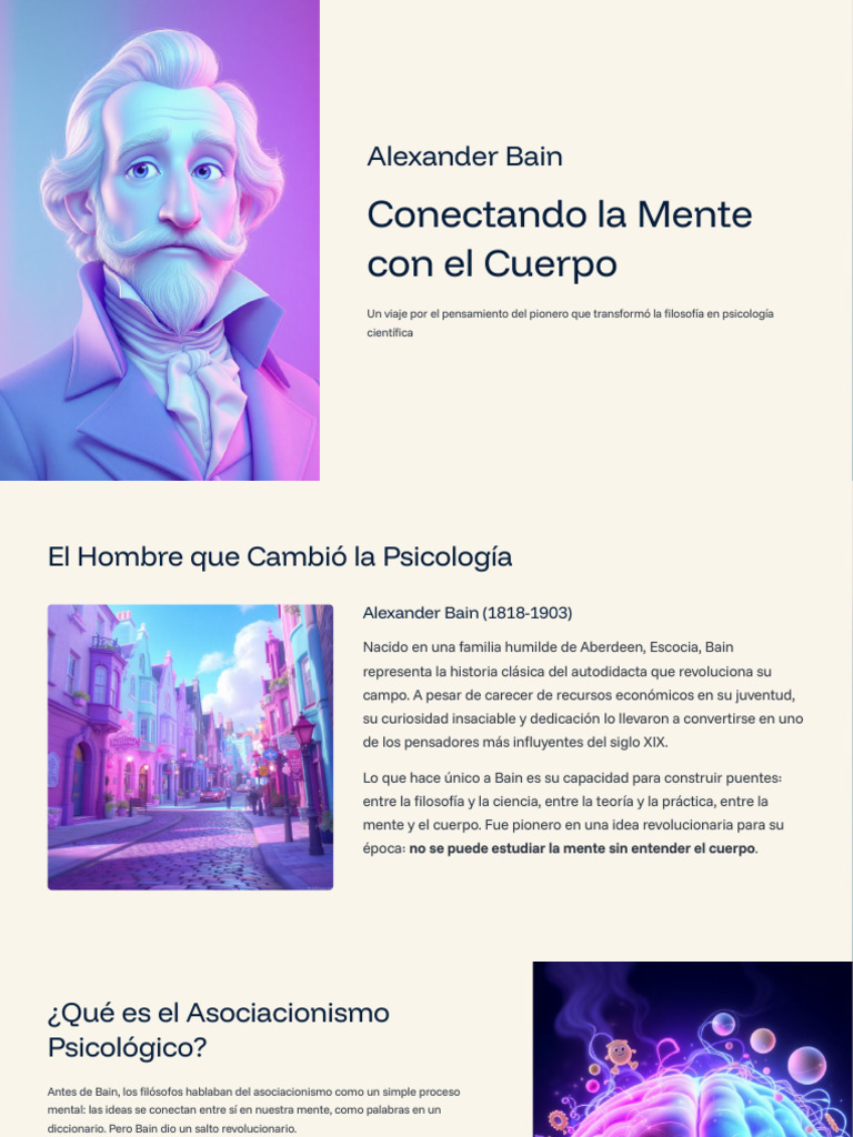 Alexander Bain: Pionero de la Psicología | PDF | Sicología | Mente