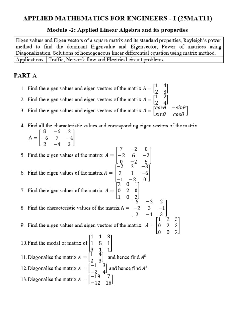 Eigenvalues and Eigenvectors in Linear Algebra | PDF | Eigenvalues And ...