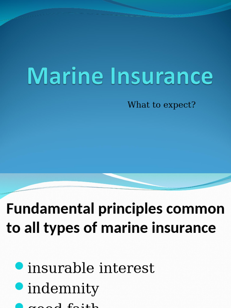 Marine Insurance Principles Explained | PDF | Insurance | Indemnity