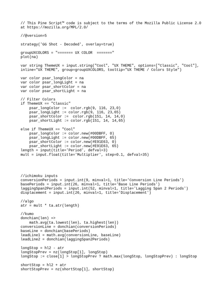 GG Shot Trading Strategy Script | PDF | Standard Deviation ...