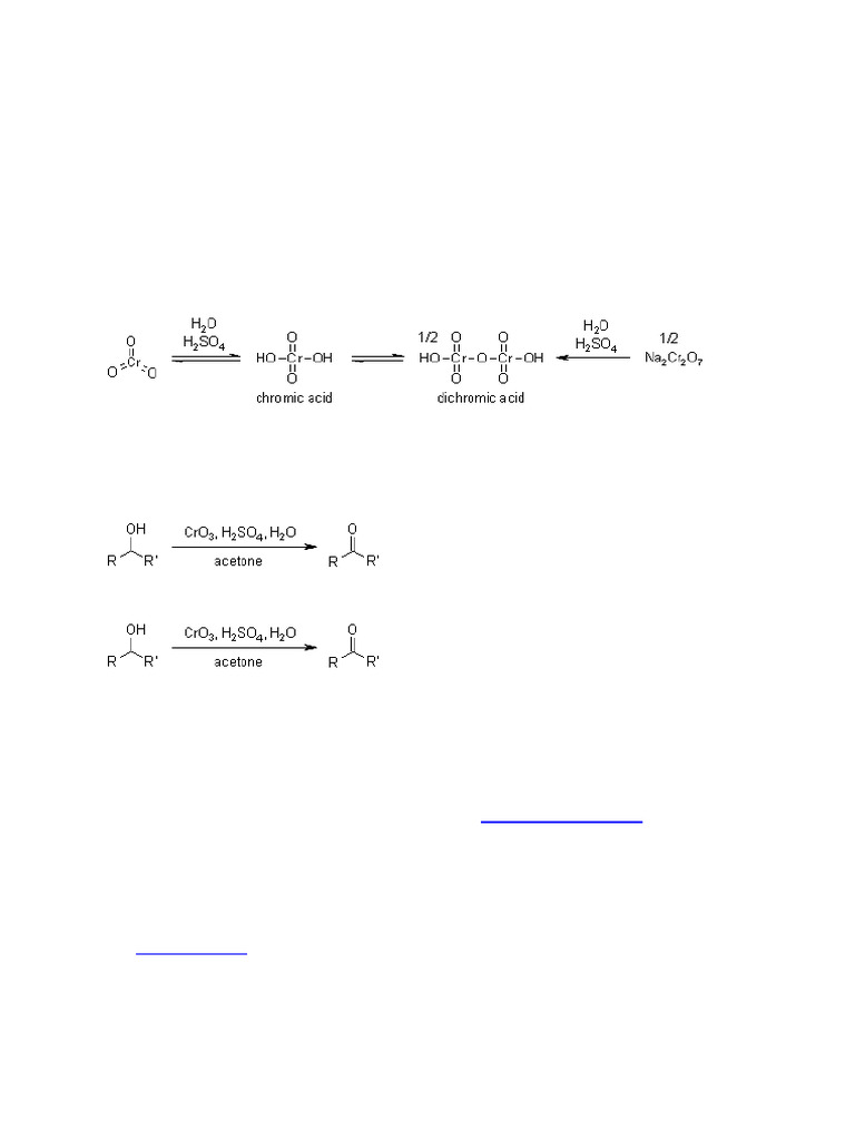 Jones Reagent: Oxidation Mechanism Explained | PDF