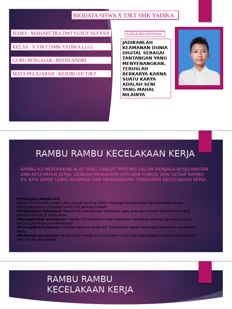 Rambu Rambu Kecelakaan Kerja [Alfyan]New | PDF