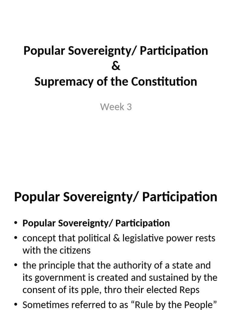 Popular Sovereignty-PPT RUTH | PDF | Sovereignty | Constitution