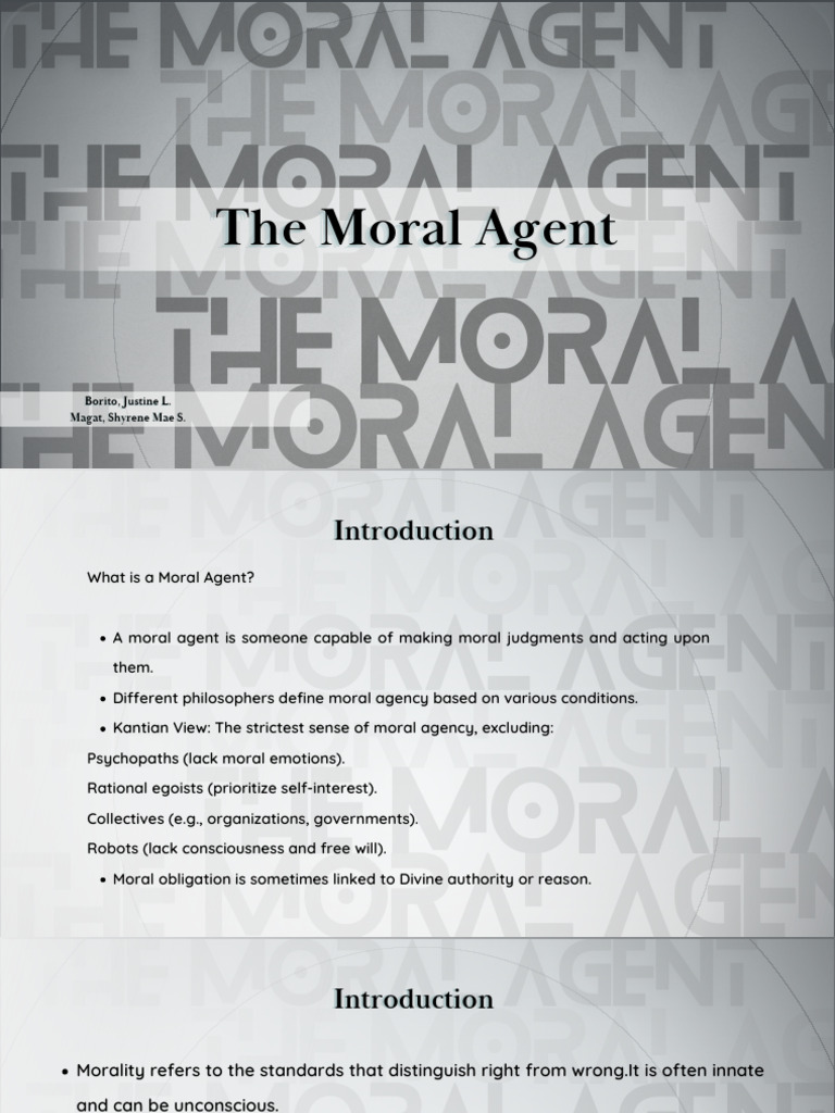 Chapter 1 Lesson 2 The Moral Agent - 20251030 - 160256 - 0000 | PDF ...