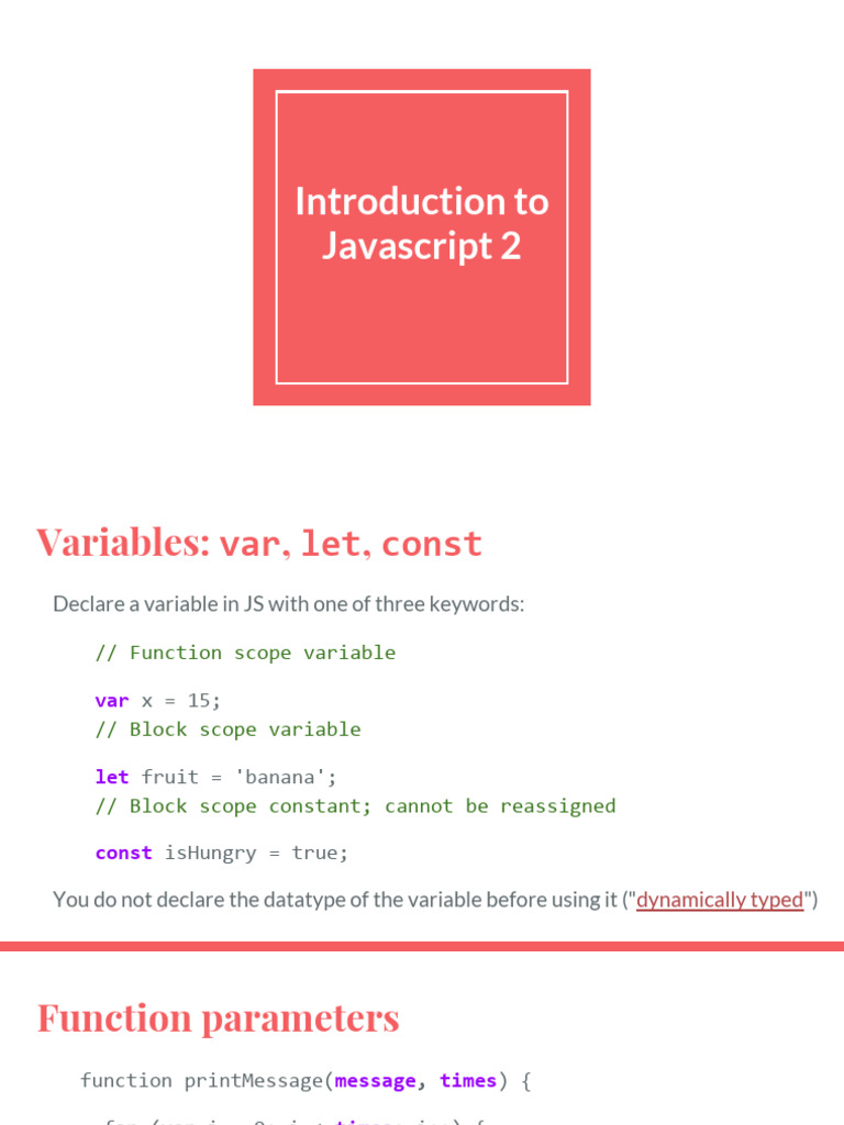 JavaScript Variable Declaration Guide | PDF | Scope (Computer Science ...