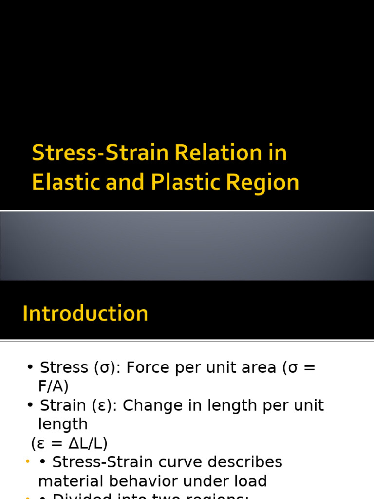 Unit - 2 EMM Notes - Elastic and Plastic Behaviour of Materials (1 ...