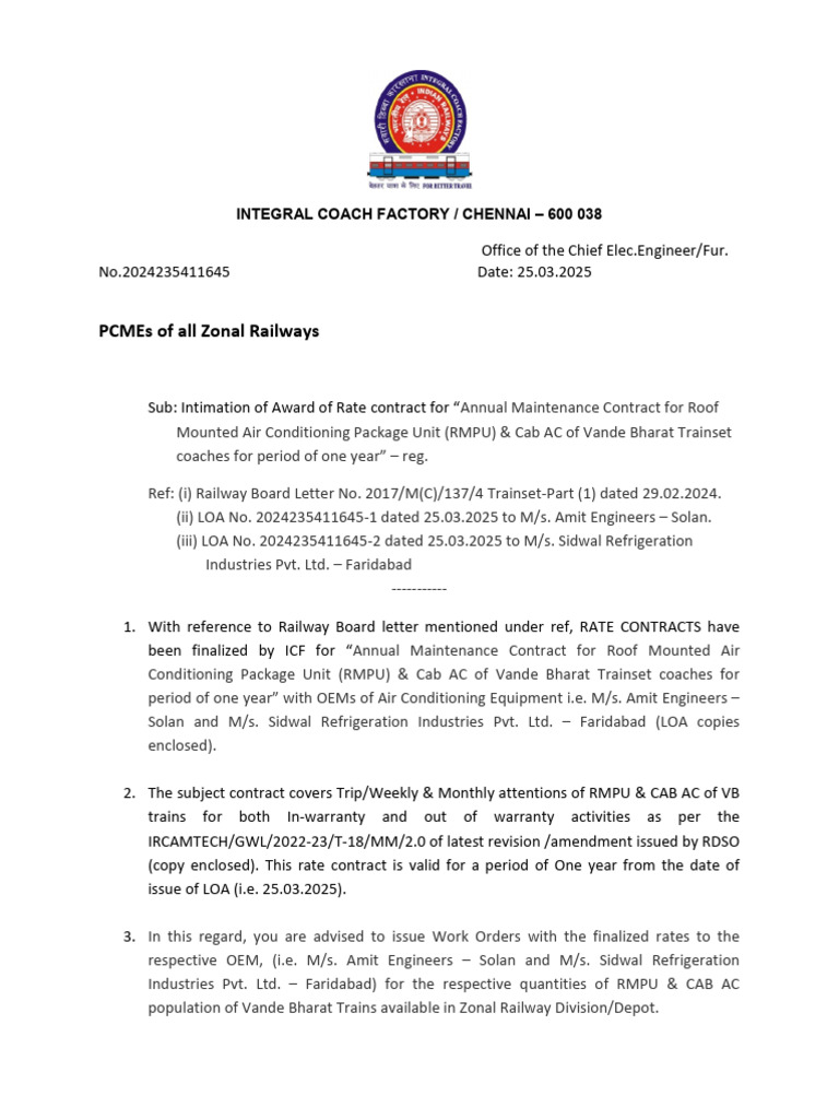 Covering_letter_to_Railways VB RMPU AMC (2) | PDF | Rail Transport ...