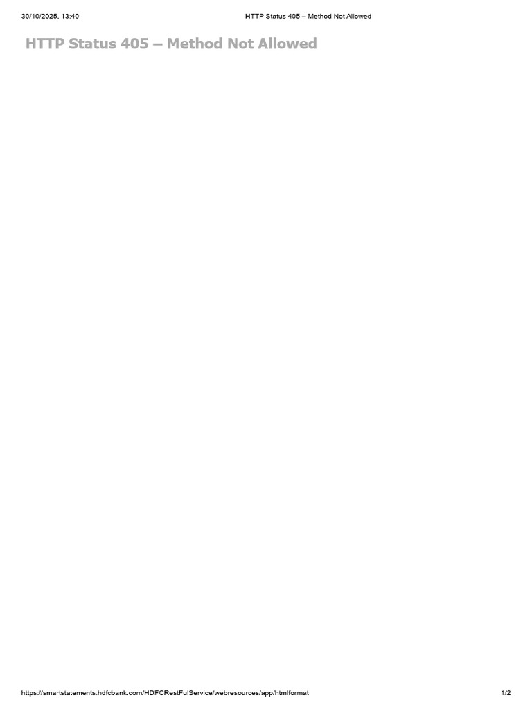 HTTP Status 405 - Method Not Allowed | PDF