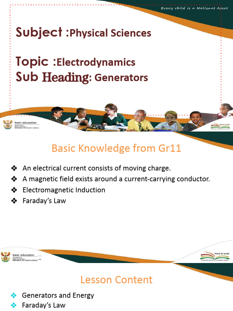DBE Electrodynamics | PDF | Electromagnetic Induction | Electric Generator