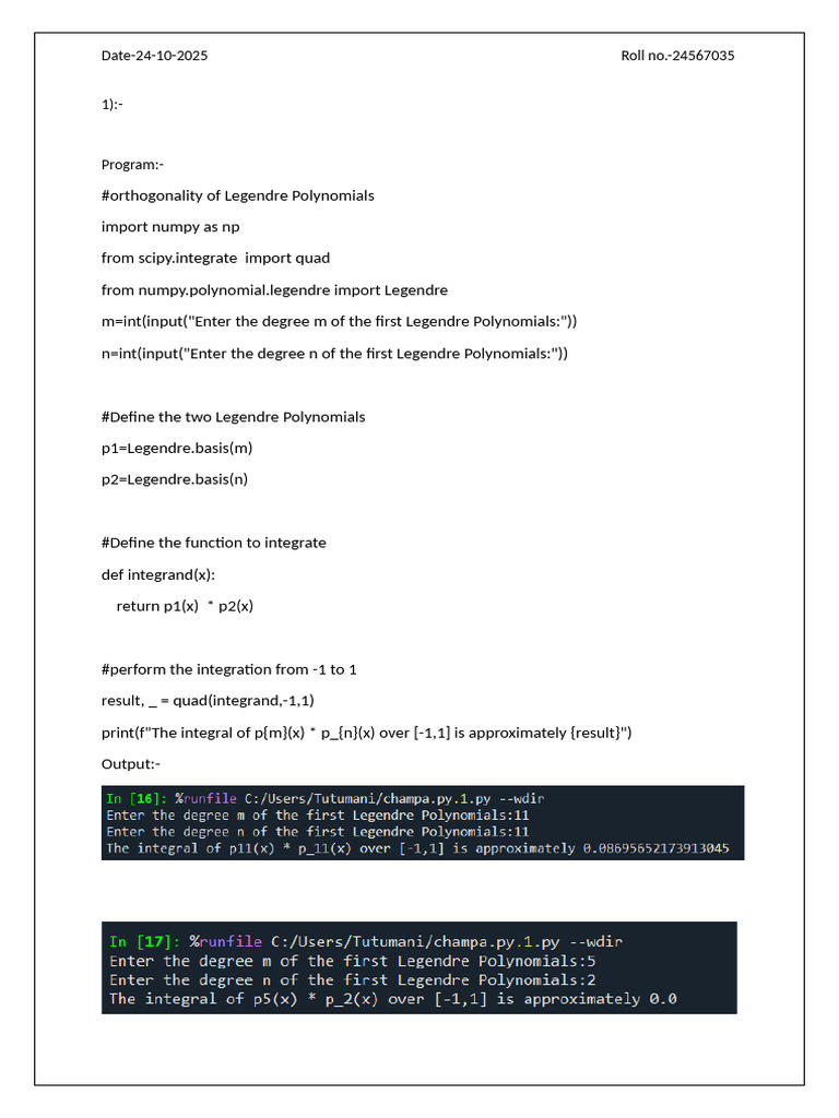 Orthogonality Condition | PDF