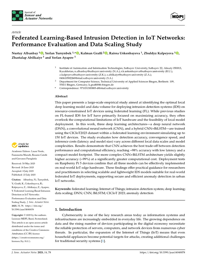 Federated Learning-Based Intrusion Detection in IoT Networks ...
