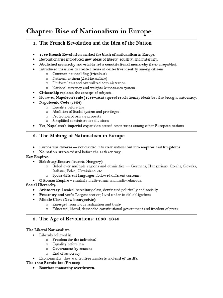 Nationalism in Europe | PDF | German Empire | Prussia