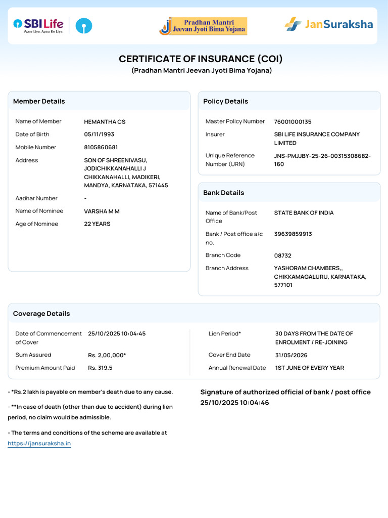 Pradhan Mantri Jeevan | PDF | Business Law | Life Insurance