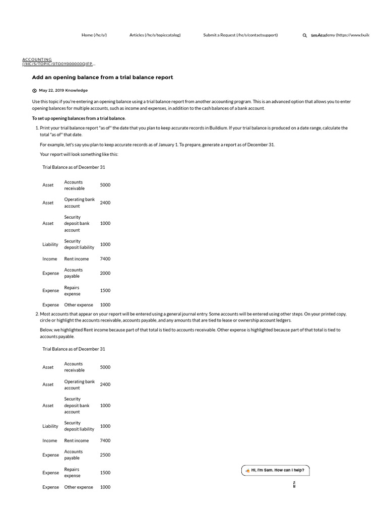 Enter Opening Balances from Trial Balance | PDF | Debits And Credits ...