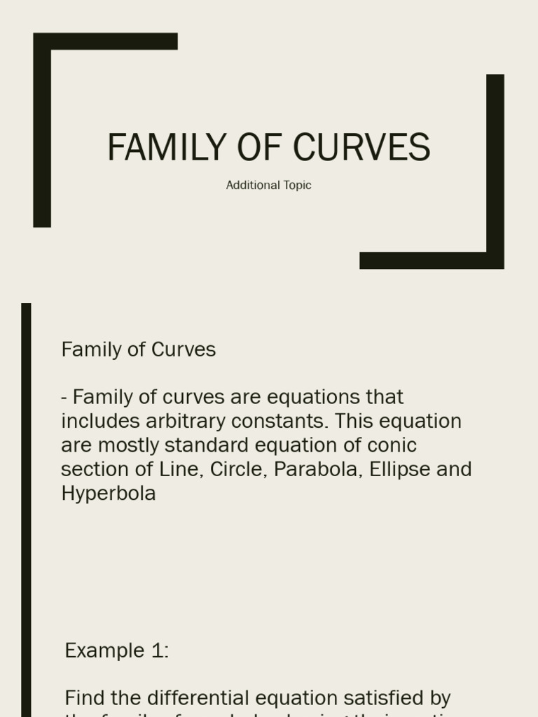 Differential Equations of Curves | PDF | Equations | Analytic Geometry