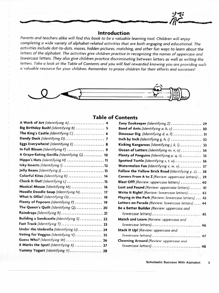 00 - Scholastic Success With Alphabet | PDF