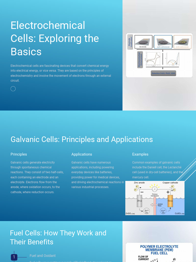 Electrochemical Cells Exploring The Basics | PDF | Electrochemistry ...
