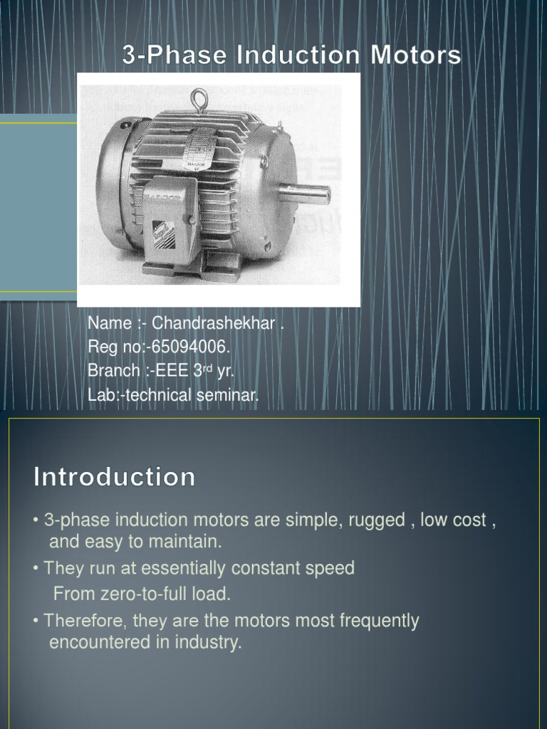 Overview of 3-Phase Induction Motors | PDF | Electromagnetic Induction ...