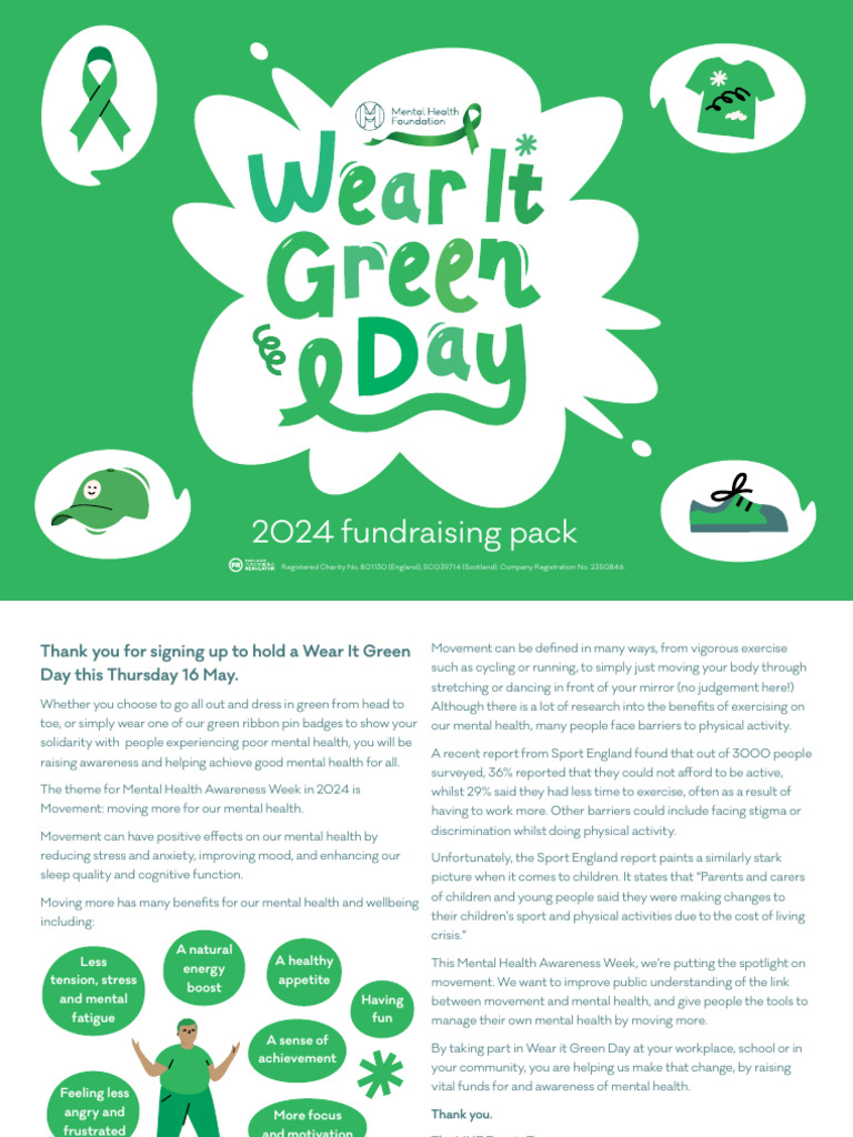 Wear It Green Pack 2024 v2 | PDF | Cost Of Living | Mental Health