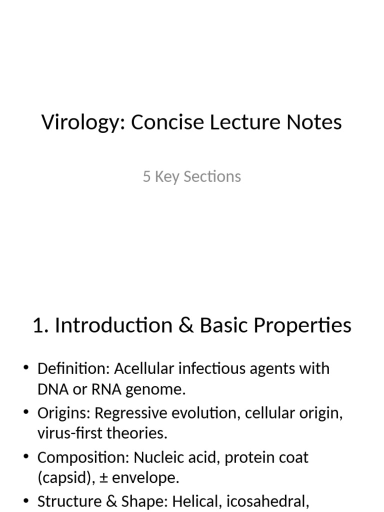 Virology 5 Slides | PDF