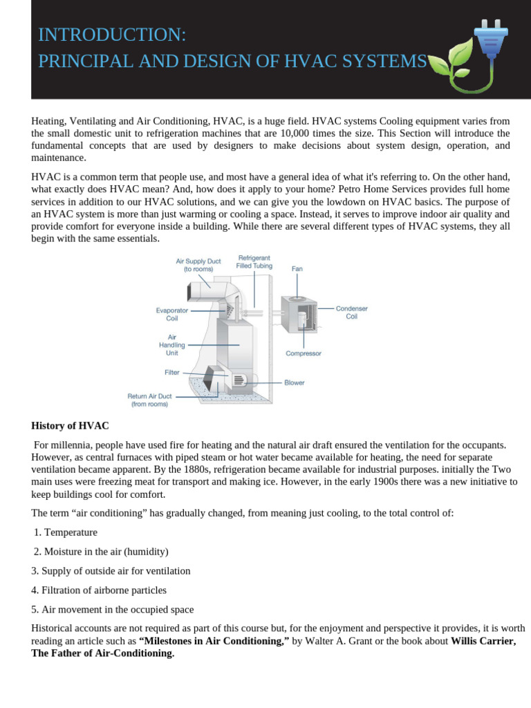 HVAC System Design and Components Guide | PDF | Air Conditioning | Heat ...