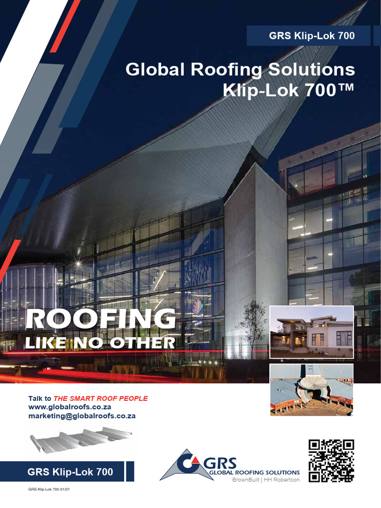 Klip-Lok 700 Installation Guide | PDF | Roof | Screw