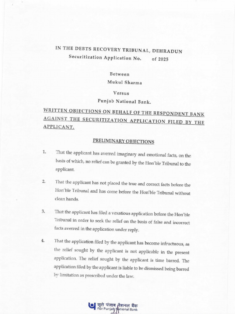 Mukul Sharma Written Objection Against SA | PDF