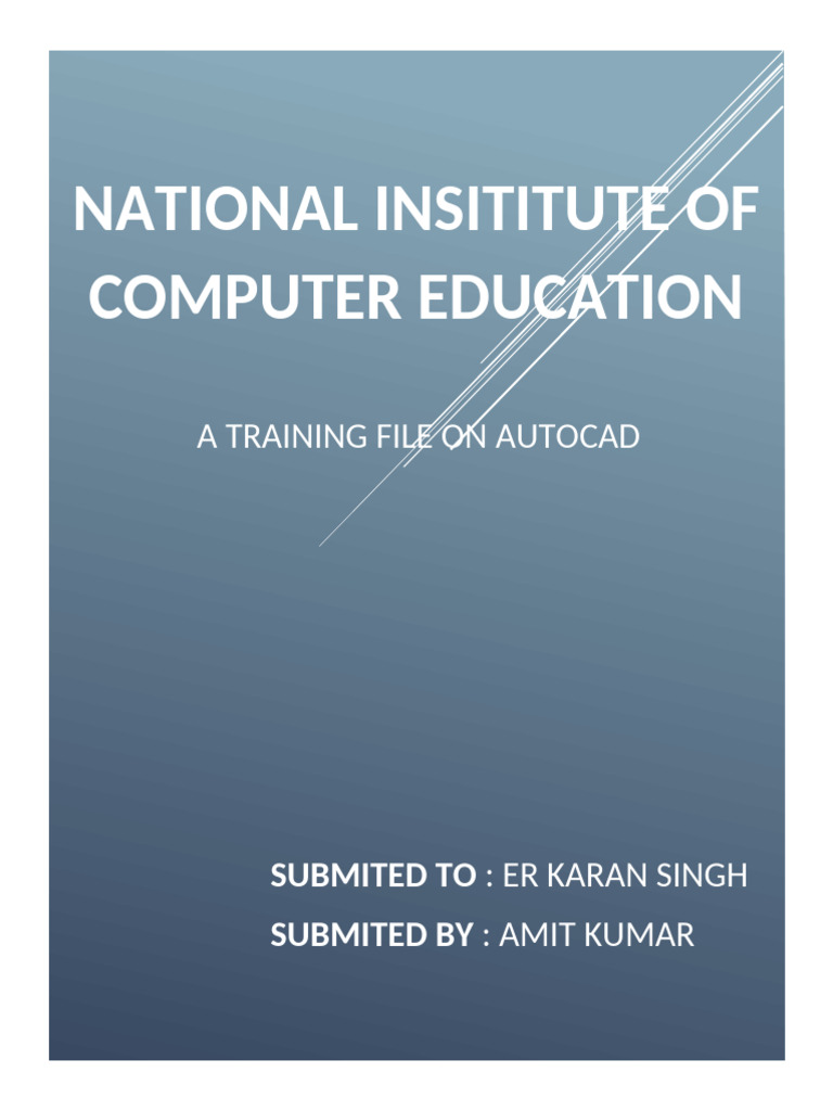 Cover Page Autocad File | PDF