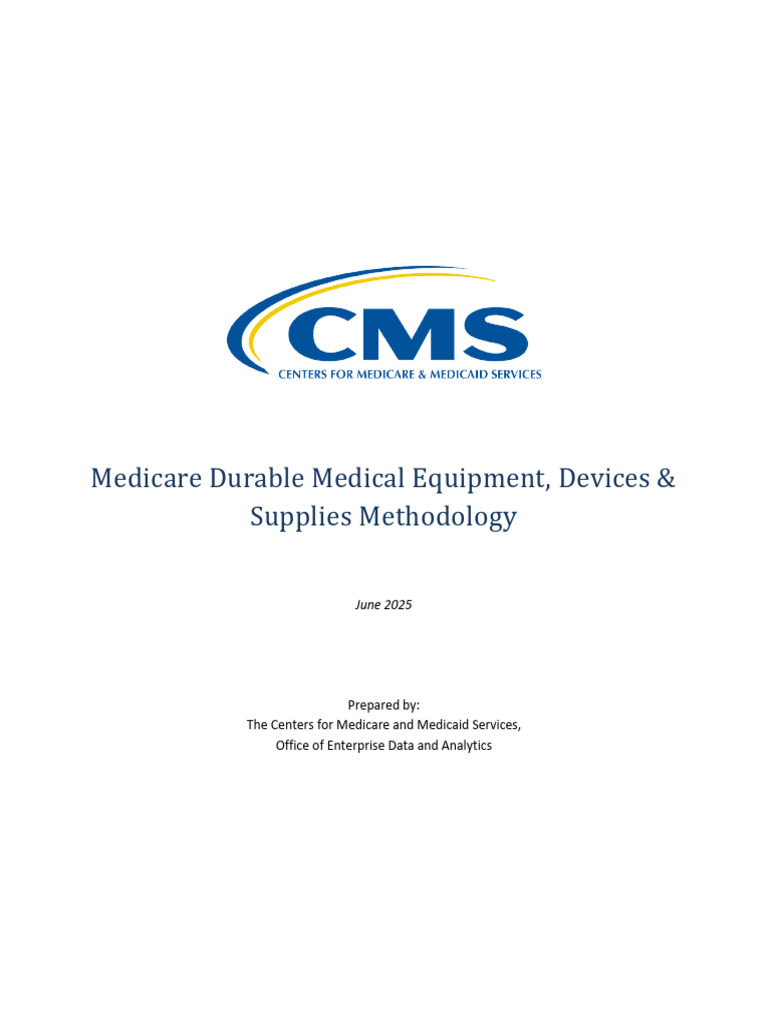 Medicare DMEPOS Data Methodology Guide | PDF | Cost Of Living ...