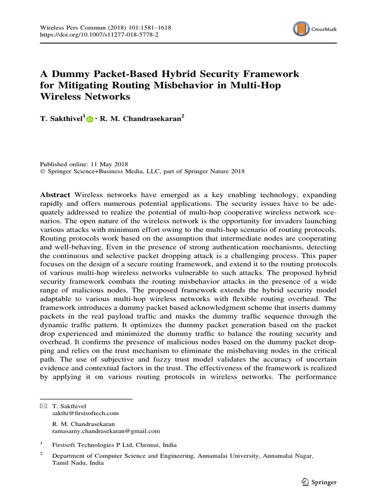 A Dummy Packet-Based Hybrid Security Framework For Mitigating ...