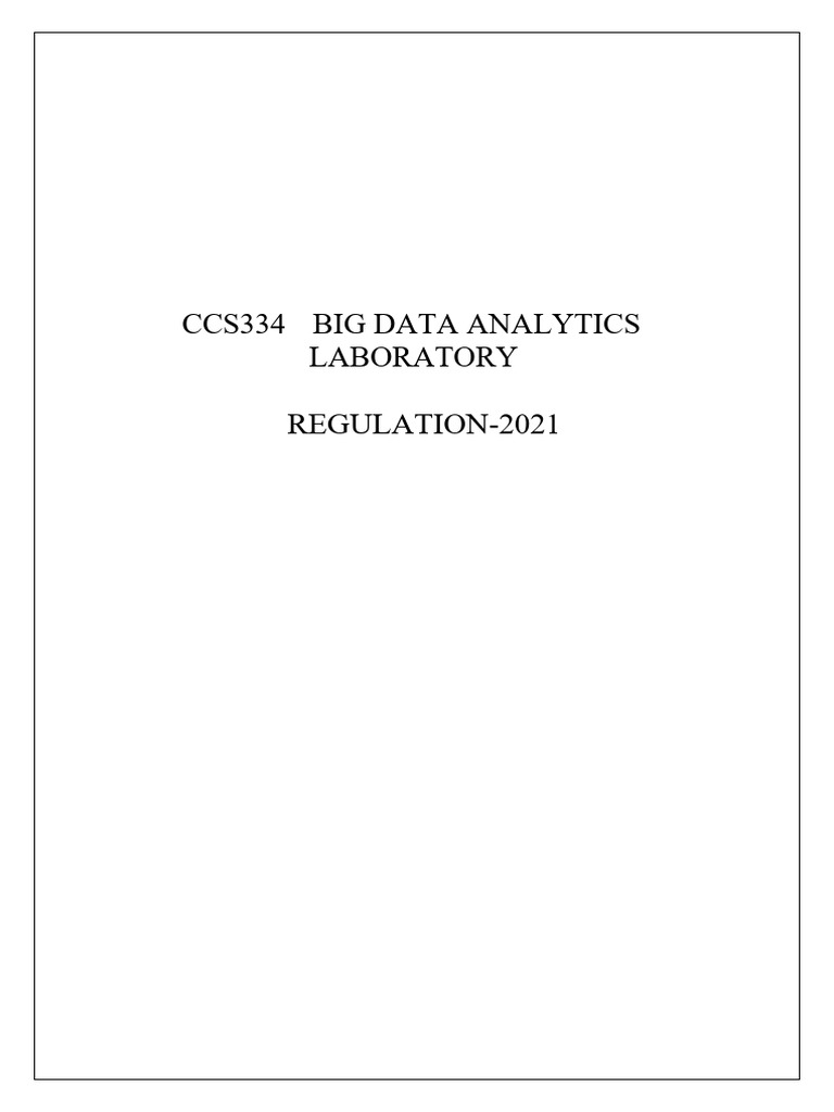 Bda Lab Manual 1 | PDF | Map Reduce | Apache Hadoop