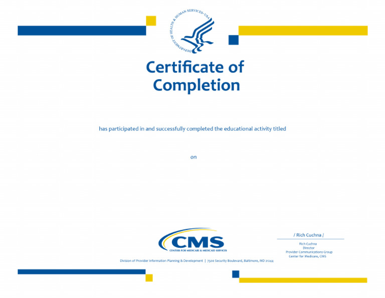 Diagnosis Icd 10 CM Cms Certificate | PDF