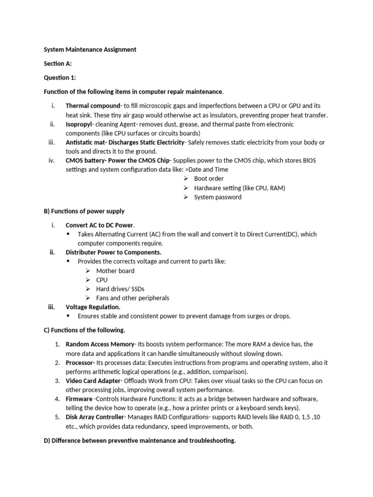 System Maintanance Assignment (2510) | PDF | Computer Data Storage ...