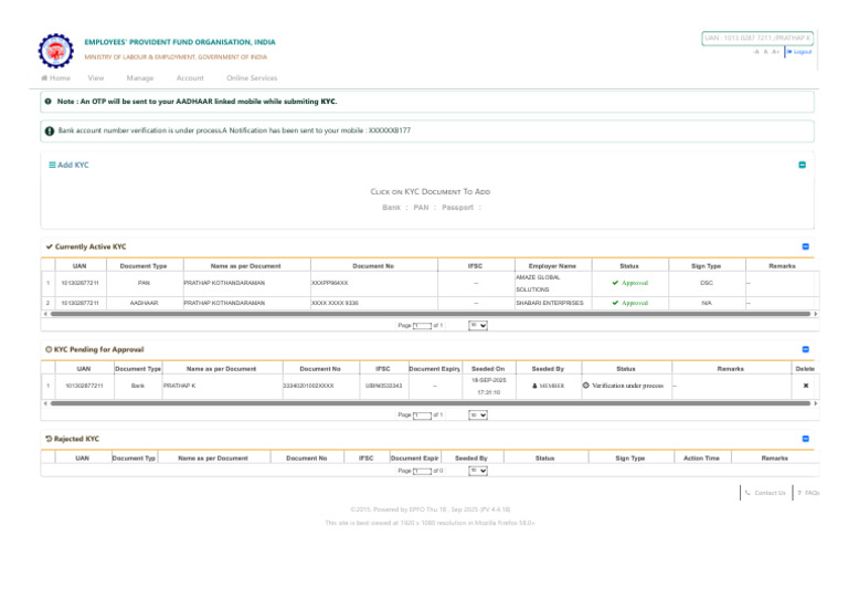 Add Kyc: Note: An OTP Will Be Sent To Your AADHAAR Linked Mobile While Submiting | PDF ...