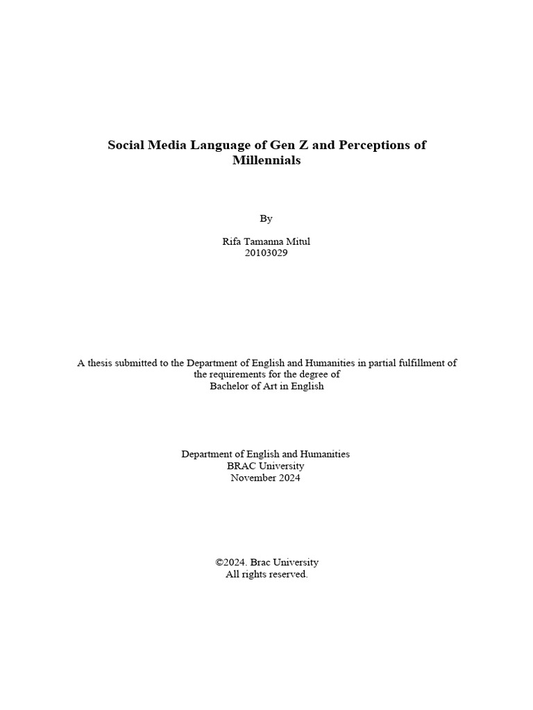 Gen Z Language and Millennial Views | PDF | Qualitative Research ...