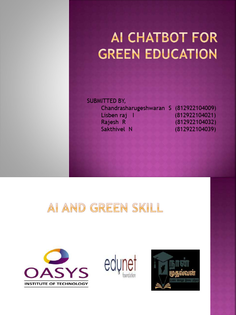 AI Chatbot For Green Education 2 | PDF | Artificial Intelligence ...